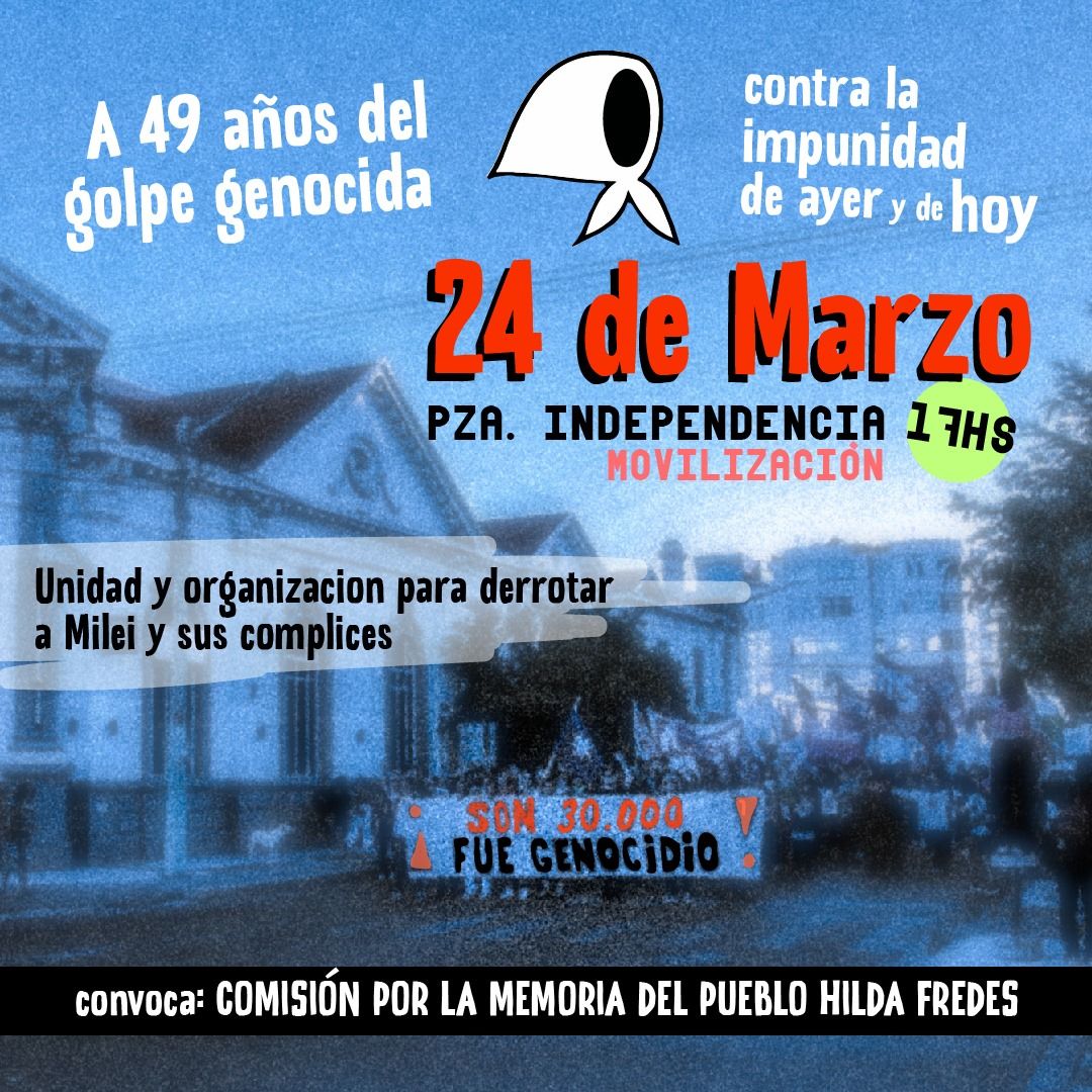 ACTIVIDADES POR EL 24 DE MARZO EN TRELEW – Primer Dato